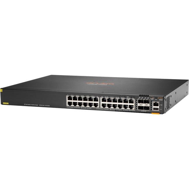 Aruba 6300F 24-port 1GbE Class 4 PoE and 4-port SFP56 Switch ...