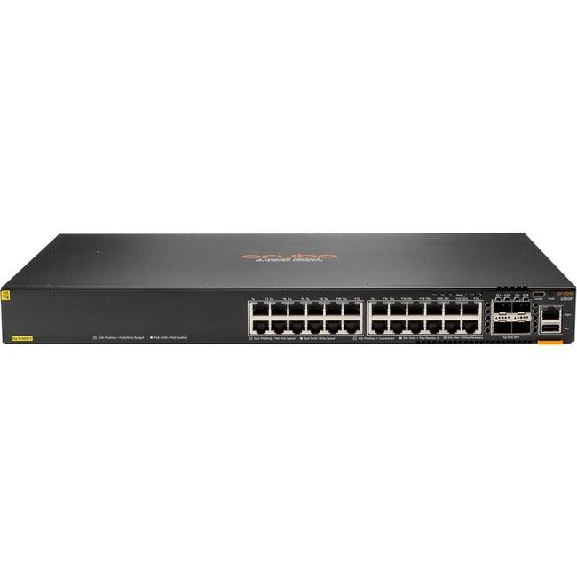 Aruba 6300F 24-port 1GbE Class 4 PoE and 4-port SFP56 Switch ...